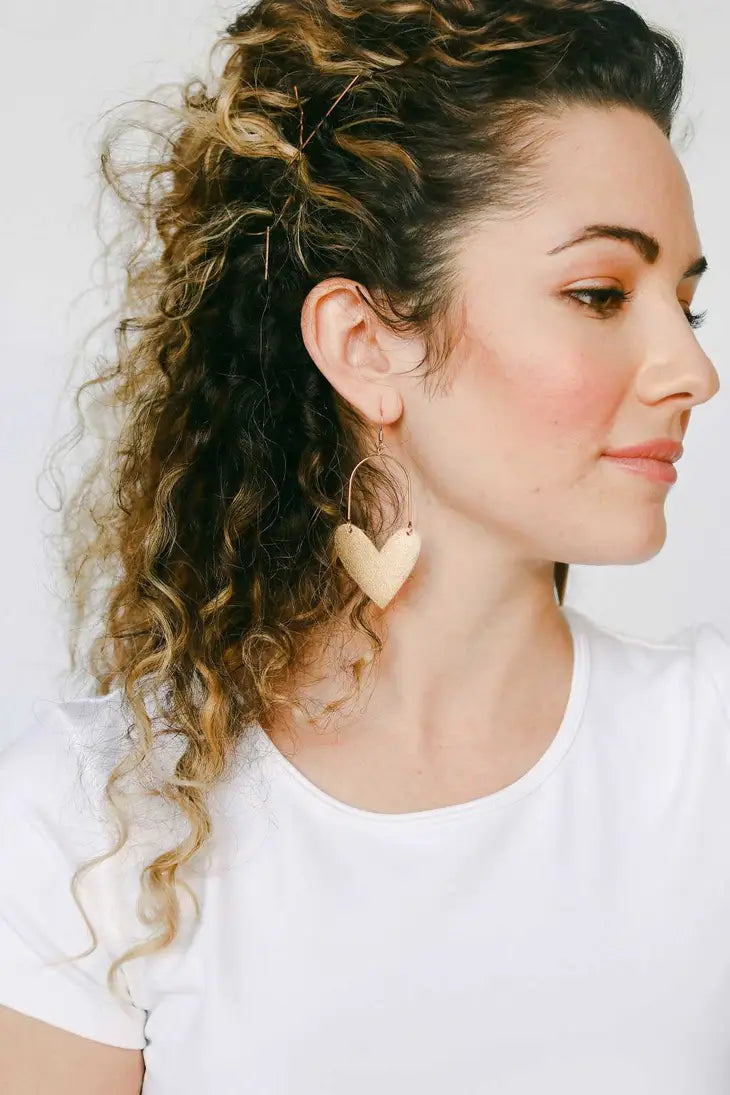 Gold Satin Sweethearts Earrings – Door County Nature Works